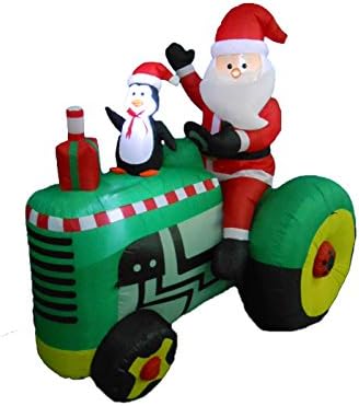 Amazon.com: John Deere Tractor Inflatable with Santa | Licensed Product ...