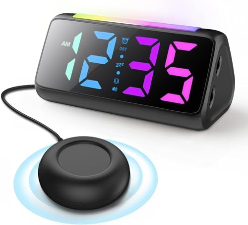 Loud Alarm Clock for Heavy Sleepers, Vibrating Alarm Clock with Bed ...