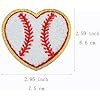 Amazon.com: SaktopDeco 12 PCS Baseball Heart Patch Gold Edges Chenille ...