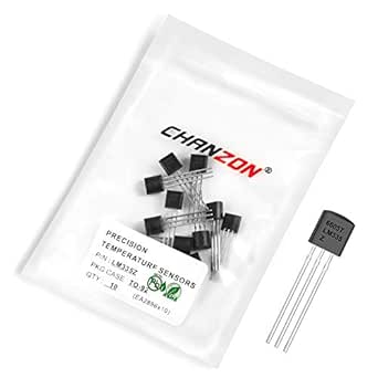 Chanzon LM335Z TO-92 Precision Analog Temperature Sensor IC (Pack of ...