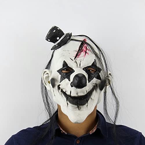 eBoutik House of Horror Spooky Clown Full Face Mask – Halloween Scary ...
