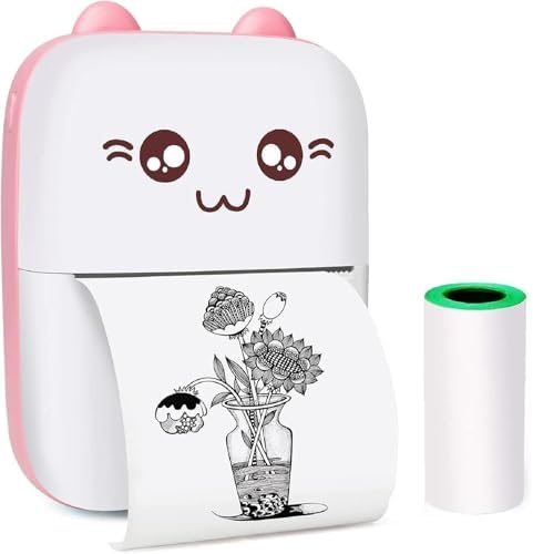 Kravit Bluetooth Mini Printer for Students | Inkless Wireless Thermal ...