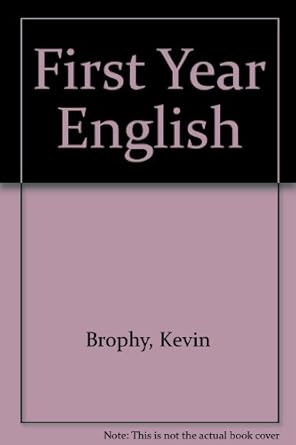 First Year English: Brophy, Kevin: 9780904493023: Amazon.com: Books