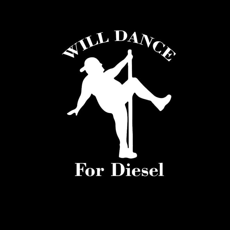 Amazon.com - Will Dance for Diesel Mudflap Guy Funny MKR Decal Vinyl ...