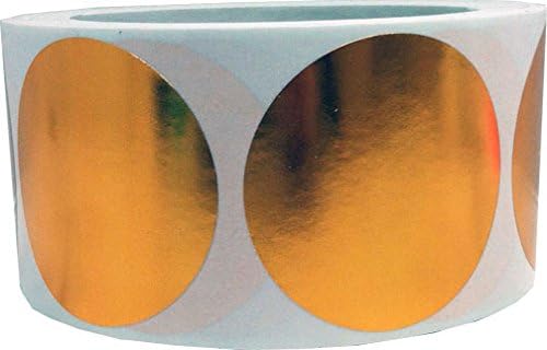 Metallic Bronze Circle Stickers, 51 mm 2 Inch Dot Shiny Labels 500 Pack ...
