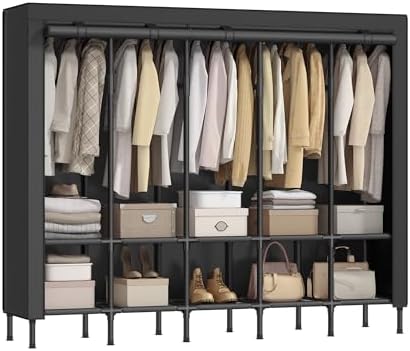 Amazon.com: SONGMICS Wardrobe Closet, 83.5 Inch Large Capacity Portable ...