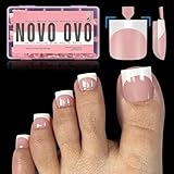 ・ブランド:NOVO OVO・製造元:NOVO OVO・ほんの数ステップで完璧なフレンチペディキュアが完成！NOVO OVOのプレデザインネイルで、ペディキュアがもっと簡単になります！ソフトジェルネイルチップには、チッププライマーとベースコ...