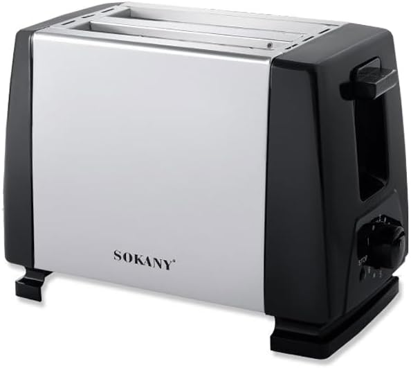 Amazon.com: Sokany 2-Slice Silver Bread Toaster - Electric Compartment ...