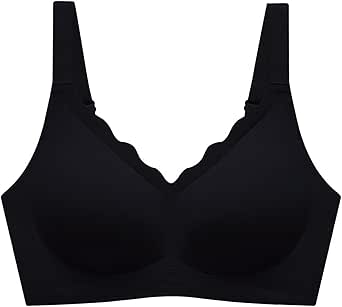 Amazon.com: V Neck Bras for Women No Underwire Mesh Sheer Solid Color ...