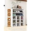 Amazon.com: HAIOOU Shoe Cubby, 9-Cube Stackable Wood Shoe Rack ...