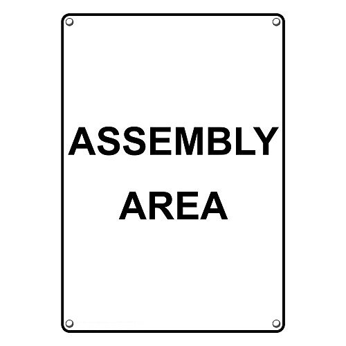 Amazon.com: Weatherproof Plastic Vertical Assembly Area Sign with ...
