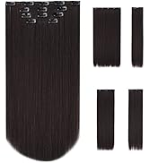 Amazon.com : SYXLCYGG Silver White Hair Extensions Clip In Hair ...