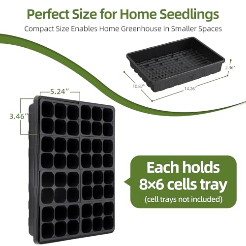 SOLIGT Extra Thick Heavy Duty 10 Pack Seed Starting Trays - Microgreens ...