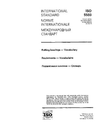 ISO 5593:1997, Rolling bearings - Vocabulary | Amazon.com.br