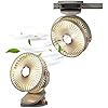 Amazon.com: srdmuph Desk Fan Clip On with Lights USB Rechargeable ...