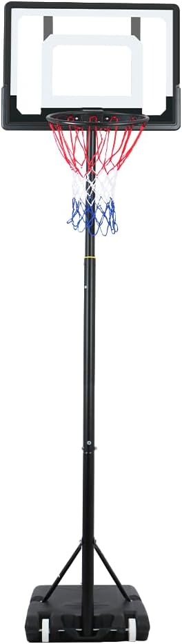 Panana Adjustable Basketball Hoop with Rolling Wheels, Portable ...