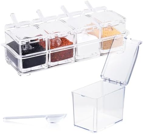 Amazon.com: TENTA KITCHEN Gourmet Acrylic Seasoning Box - Premium ...