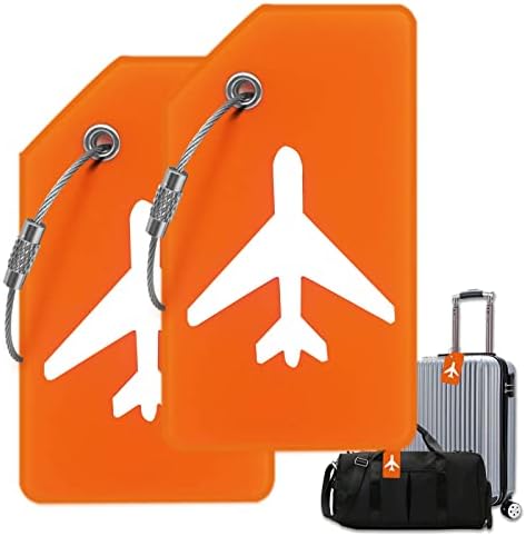 Amazon.com: Luggage Tag Set, 2 Pack Flexible & Bright Silicone ...
