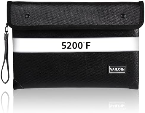 Amazon.com: Vailoin 5200℉ Insulated Fire Proof Money Bag for Cash ...