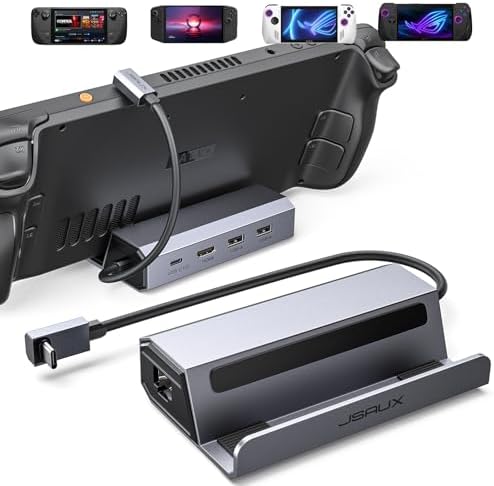 Amazon.com: JSAUX RGB Docking Station for Steam Deck (OLED)/ROG Ally X/Legion Go, 12-in-1 Steam ...