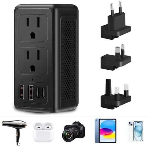 Amazon.com: BESTEK Universal Travel Adapter 100-220V to 110V Voltage ...