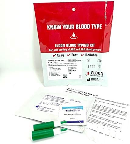 Amazon.com: Blood Type Test Kit - 10 Tests - Eldoncard Home Blood Group ...