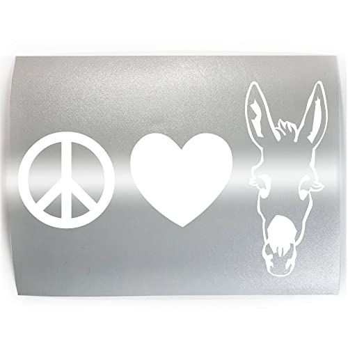 Amazon.com: PEACE LOVE DONKEY - PICK COLOR & SIZE - Donkeys Burro Mule ...