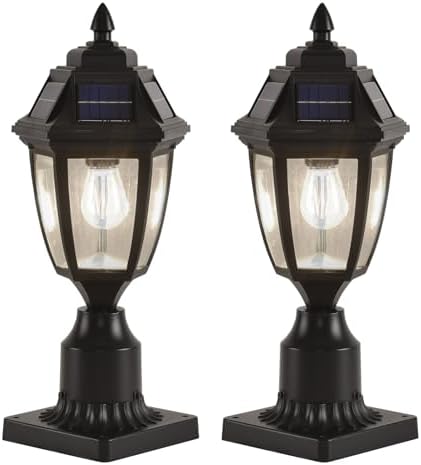 Benany Solar Post Lights Outdoor Waterproof, Aluminum Solar Lamp Post ...