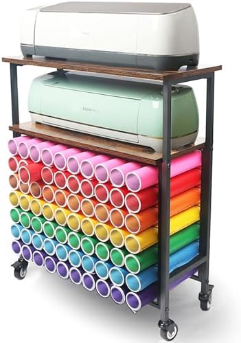 Amazon.com: Mobile Vinyl Roll Holder Cart - 40 Compartments Vinyl ...