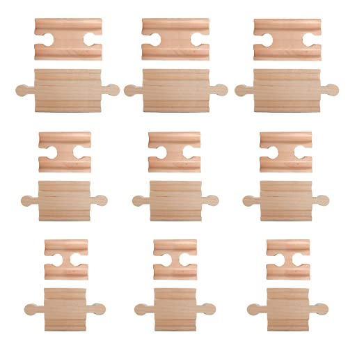 Tiny Conductors 18 Piece Wooden Train Track Connectors & Adapters, 100% ...