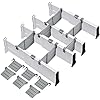Amazon.com: JONYJ Drawer Dividers Organizer 4 Pack, Adjustable ...