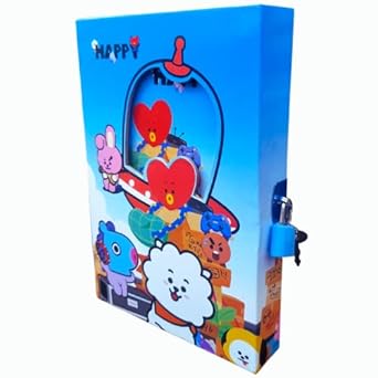 KARBD BT21 BTS K Pop Band Secret Lock Diary Big for Girls Boys Kids ...