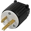 USA 3-Prong Male AC Plug, UL Nema 5-20P 3 Pole Straight T- Blade DIY ...
