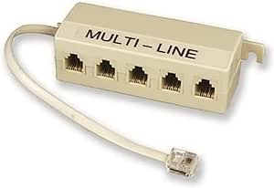 Electraline 208562020 Multisocket Telephone Connector Hub - 5 Sockets ...