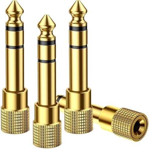 Eyerayo Headphone Adapter 6.35mm to 3.5mm Stereo Headphones Jack ...