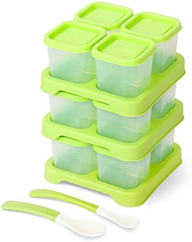 Amazon.com: PandaEar 12 Pack Silicone Baby Food Storage Containers, 4 ...