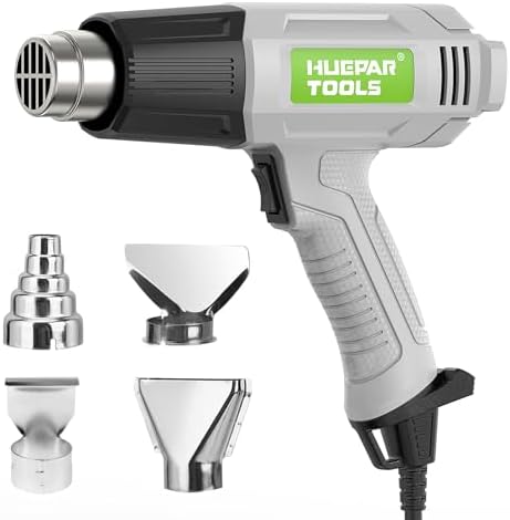 Heat Gun, SEEKONE 2000W Professional Heavy Duty Hot Air Gun Kit 400 ...