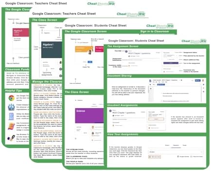 Google Classroom Cheat Sheet 2-Pack – Student & Teacher Quick Reference ...