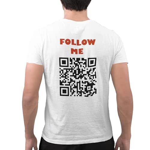 Amazon.com: Personalized QR code Follow Me Unisex T-shirt/Viral Instagram T-shirt/Scan Me Social ...
