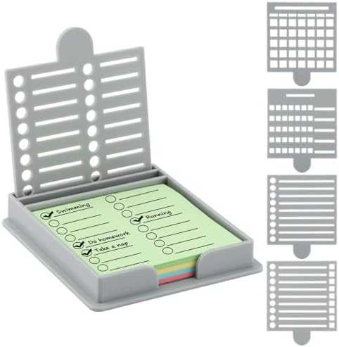 Amazon.com : Sticky Note Holder with 5 Different Stencil & 1 Pack Pos-t ...