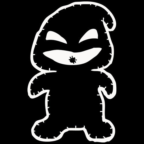 Oogie Boogie Doll Nightmare Before Christmas WHITE Vinyl Car/Laptop ...