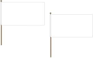 Amazon.com : Plain White Flag 12'' x 18'' wood stick - White Solid ...