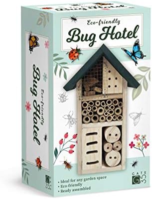Woodside Wooden Insect Bee House Natural Wood Bug Hotel Shelter Garden ...