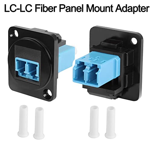 QIANRENON LC Fiber Panel Mount Adapter LC Fiber Optic Connector Socket ...