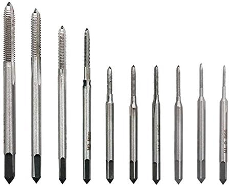 Gasea 10pcs Mini Machine Hand Tap Set Straight Fluted Hand Thread Screw ...