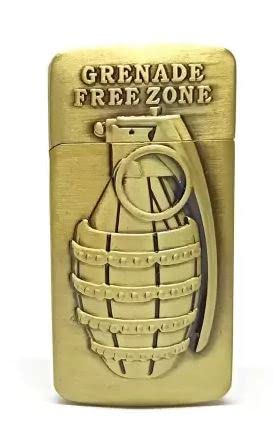 WBD, Metal Premium Windproof Grenade Free Zone Golden Unique Design ...