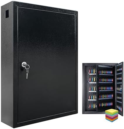 Amazon.com: Key Lock Box Cabinet with 200 Hooks, Wall Mount Key Storage ...