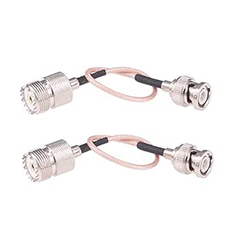 Amazon.com: RFaha 2pcs BNC Male to UHF Female SO259 Adapter Extension Cable RG316 6" RF Coax ...