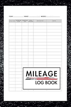 Amazon.com: Mileage Log Book: Vehicle Auto Mileage Journal Odometer ...