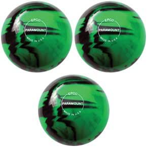 EPCO Duckpin Bowling Ball- Paramount Glow - Green & Black (4 7/8 inch ...